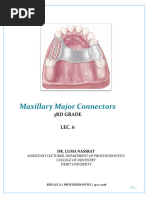 Types of Maxillary Major Connectors | PDF | Dentistry Branches