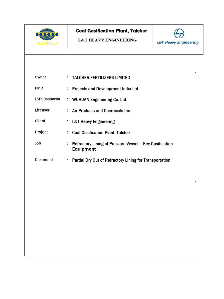 TFL-Dry Out Procedure R0 | PDF | Thermocouple | Diesel Engine