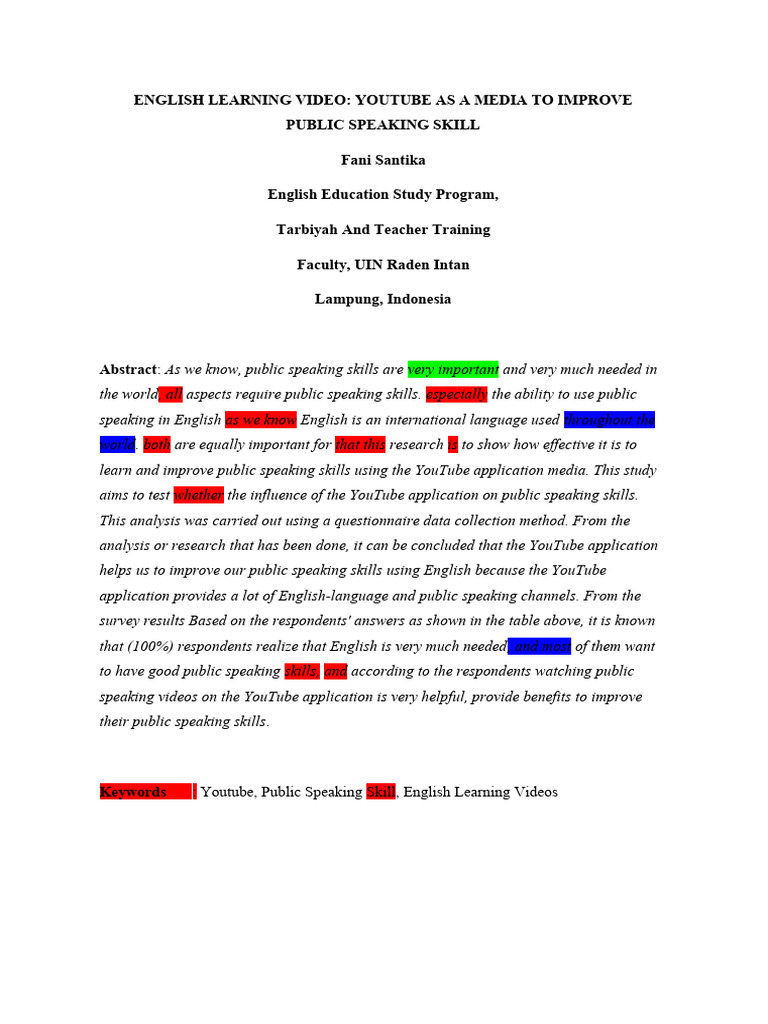 Fani Santika Grammarly | PDF