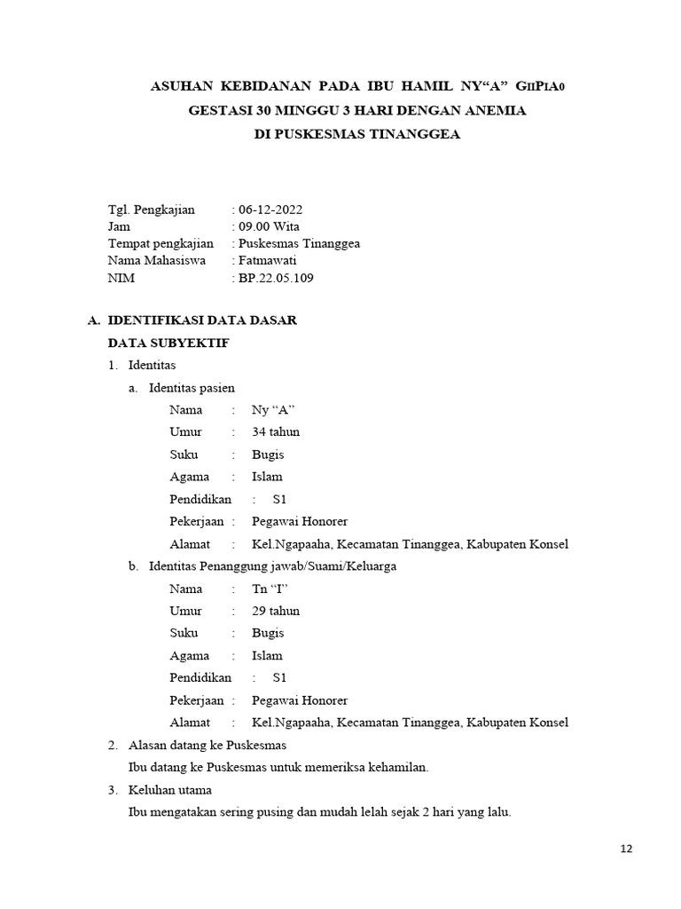 Askeb 1 Anc Anemia Ayu | PDF