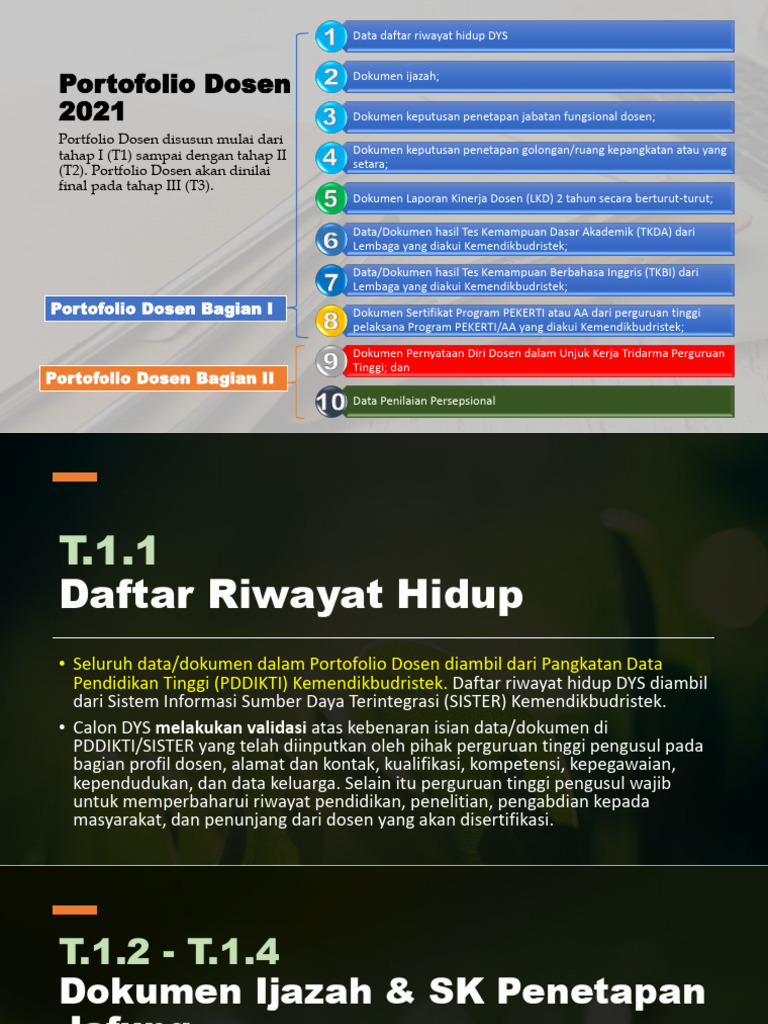 Portofolio Dosen | PDF