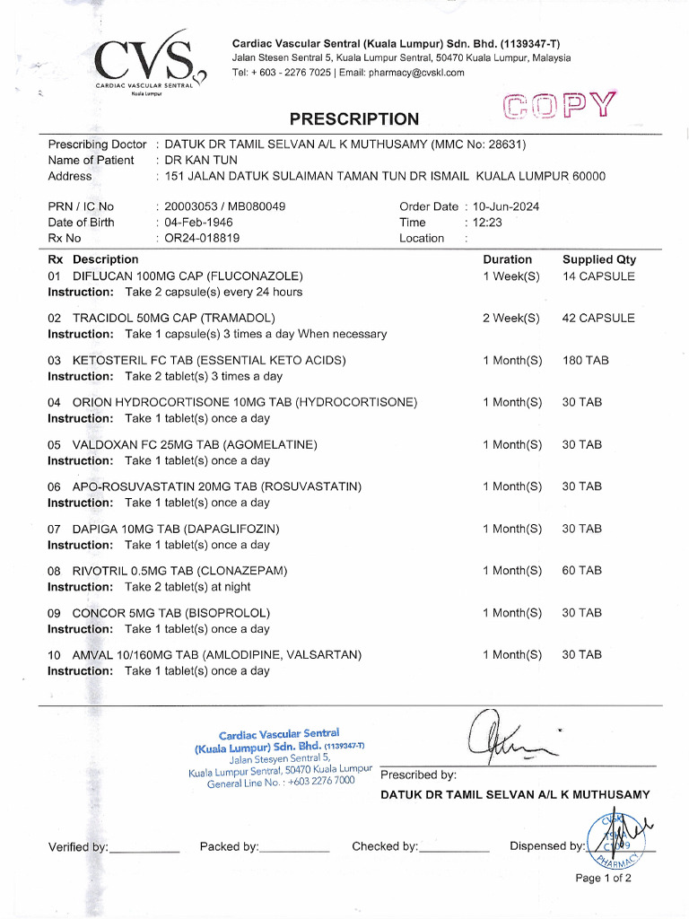 CVS Prescription&Invoice | PDF