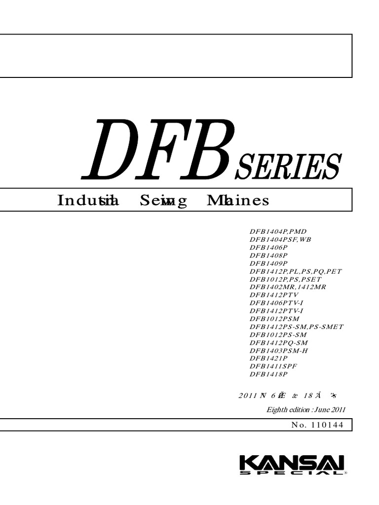 KANSAI SPECIAL DFB-18th PART BOOK | PDF