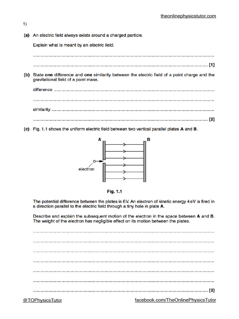 OCR A Electric Fields | PDF