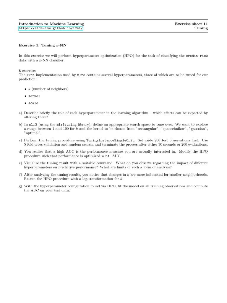 Ex Tuning | Download Free PDF | Cross Validation (Statistics) | Receiver Operating Characteristic