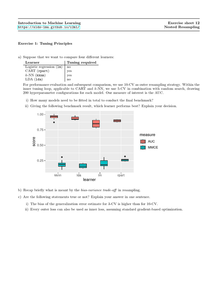 Ex Nested Resampling(1) | PDF | Statistical Theory | Cognitive Science