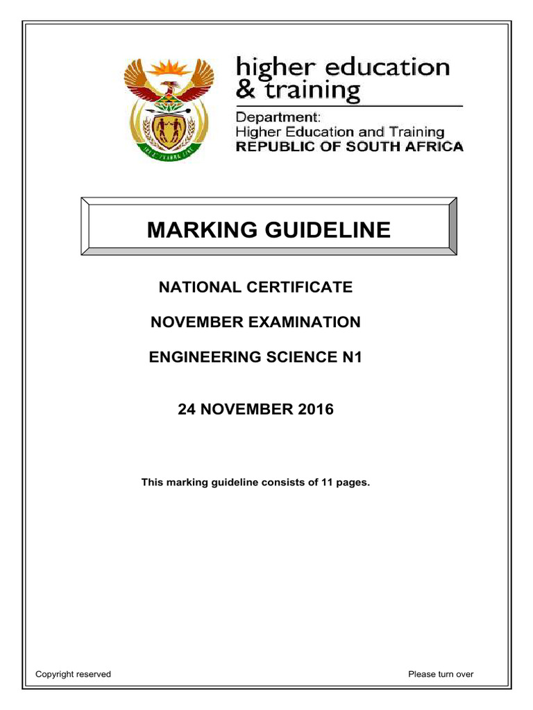 N1 Engineering Science November 2016 Memorandum | PDF | Thermocouple ...