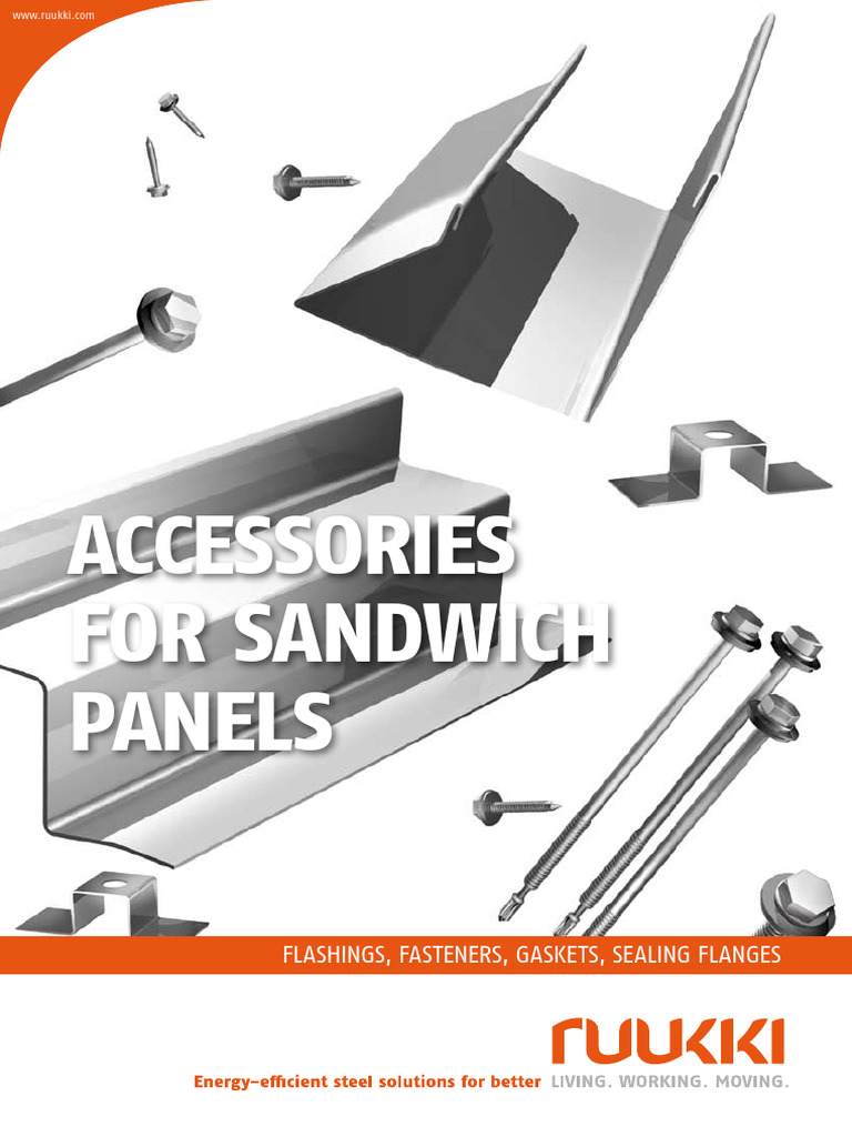 Ruukki Accessories For Sandwich Panels | Download Free PDF | Roof | Wall