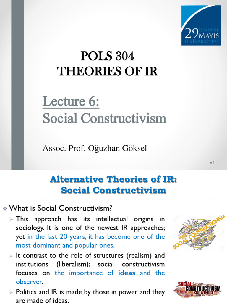 Lecture 6 - Social Constructivism | PDF | Social Constructionism | Political Science