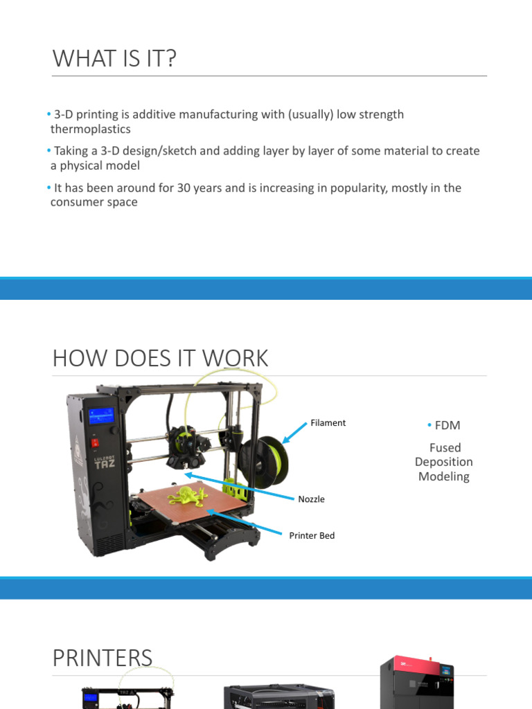 Intro To 3D Printing - Introduction To 3D Printing Presentation | PDF