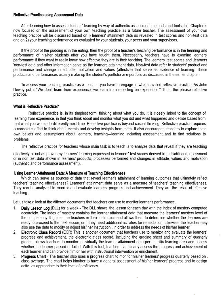 Reflective-Practice-using-Assessment-Data | Download Free PDF ...