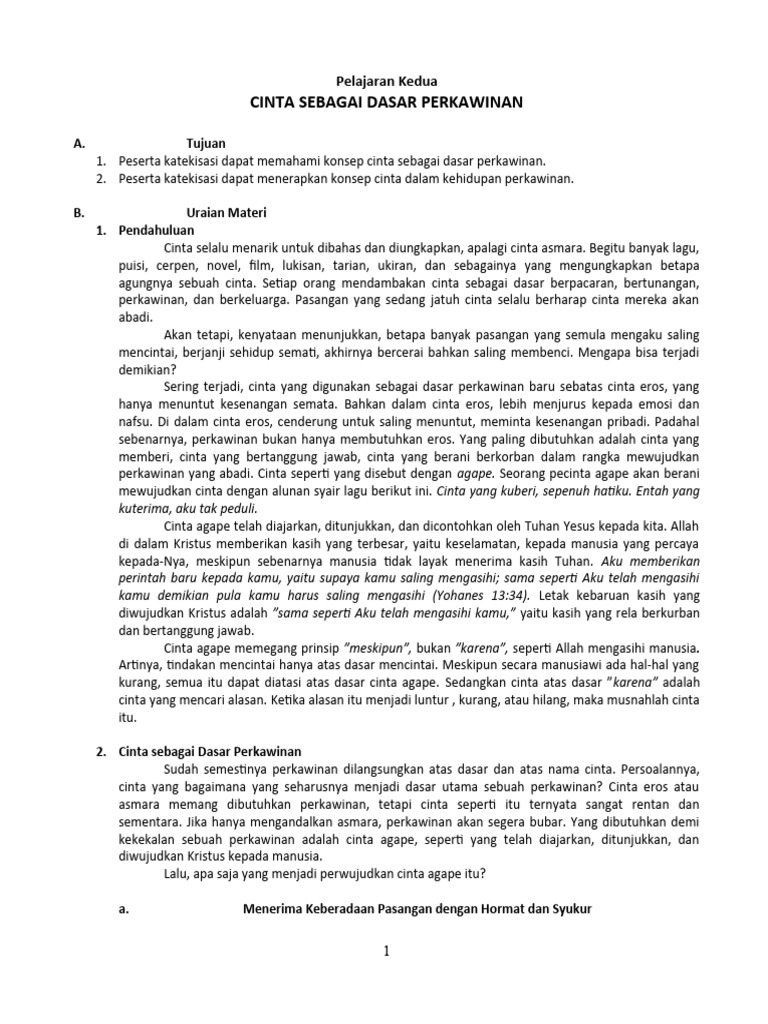 Cinta Agape dalam Perkawinan | PDF