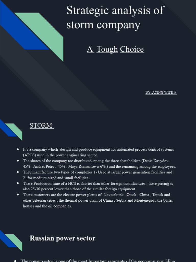 A Tough Choice by Acing With 5 | PDF | Mergers And Acquisitions ...