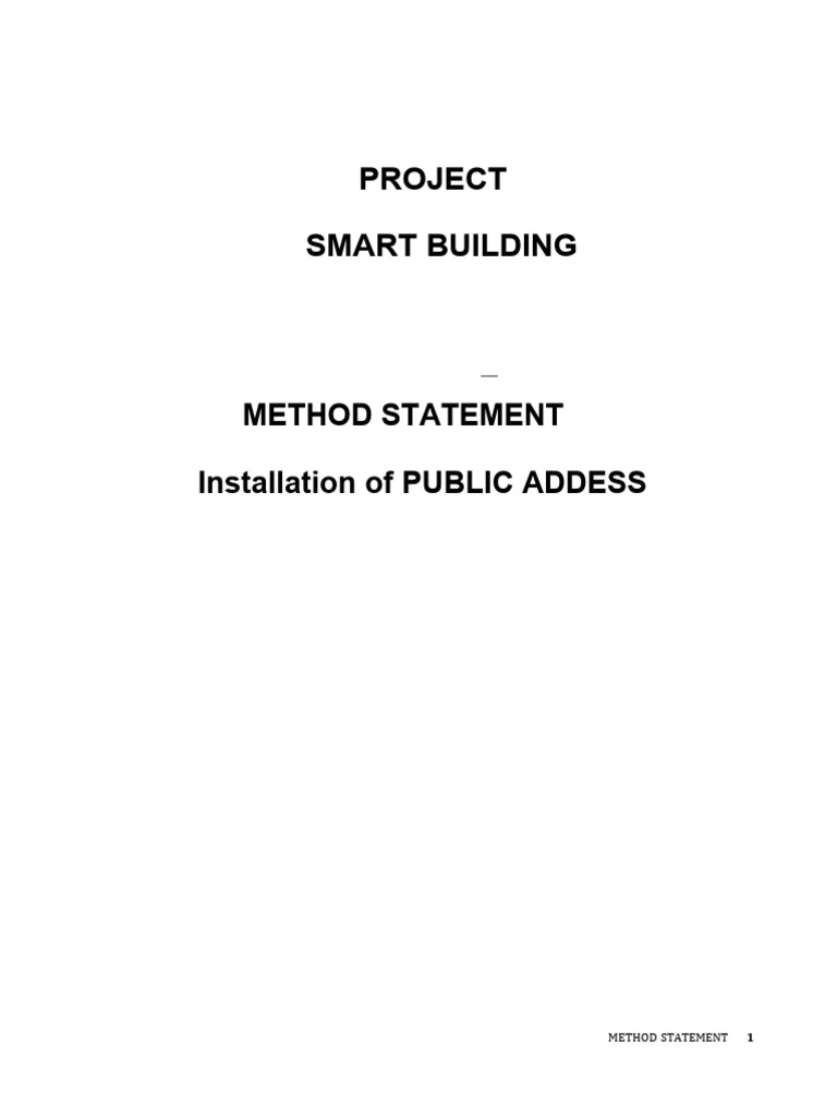 MOS Installation of PUBLIC ADDRES Systems | PDF | Electrical Wiring ...
