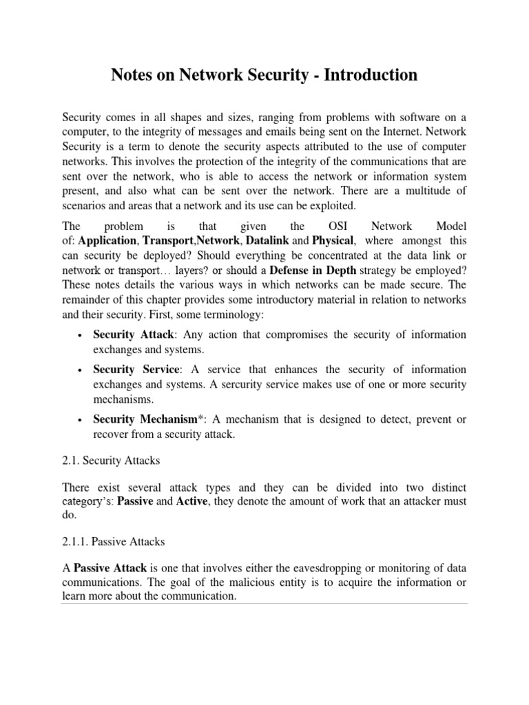 Lecture 8 Notes On Network Security Introduction Download Free Pdf Security Computer Security