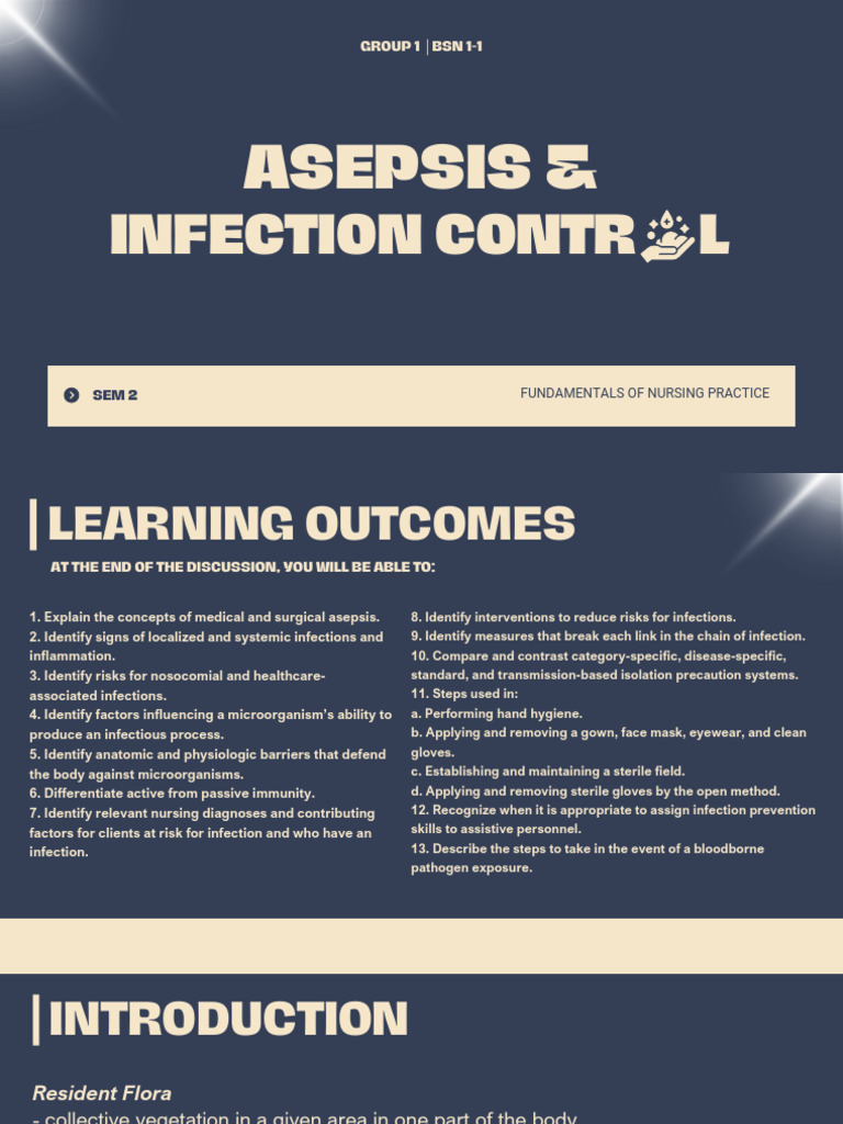 Group 1 Asepsis Infection Control Download Free Pdf Hospital