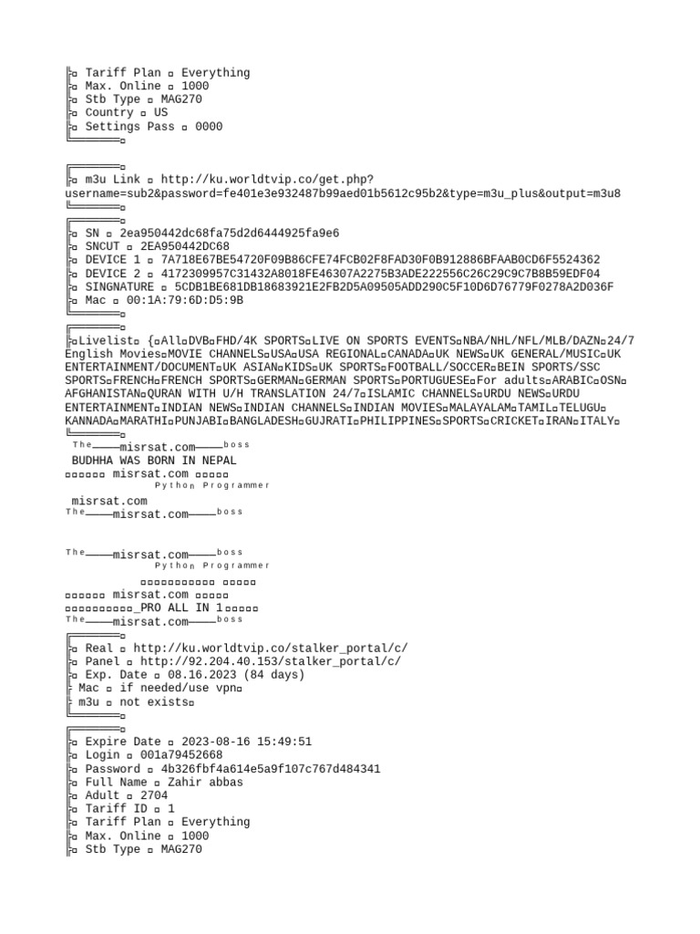 7000 Codes Xtream IPTV_2023 VIP Premium Date 8-2023 Group_20 | PDF ...