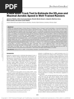 Cooper Test: VO2 Max Assessment Guide | PDF