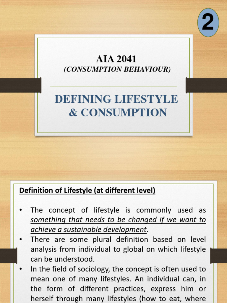 PP2.Defining Lifestyle Consumption | PDF | Consumer Behaviour | Behavior