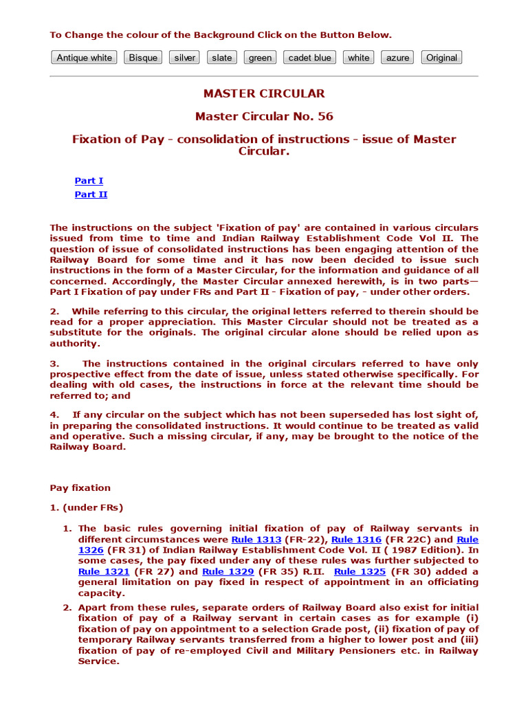 Pay Fixation Guidelines for Railway Staff | PDF | Probation