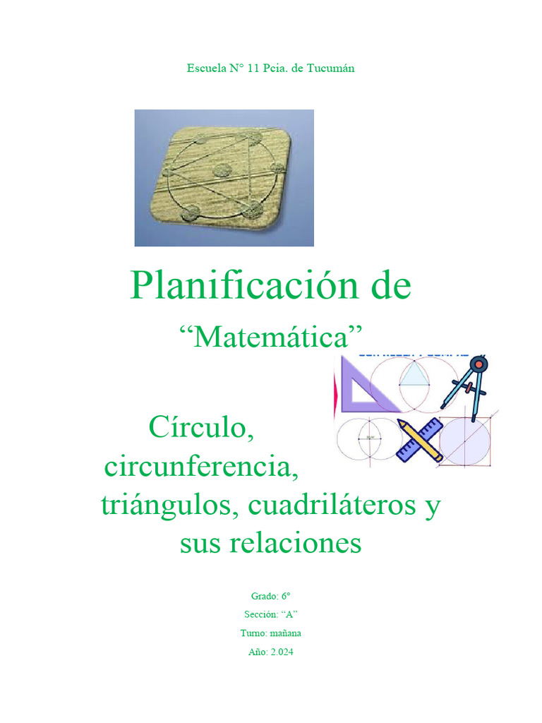 Secuencia de Matematica - Geometria | PDF | Pi | Geometría