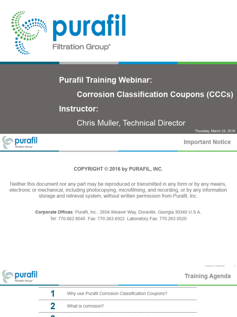 Purafil Corrosion Classification Coupons | PDF | Oxide | Printed ...