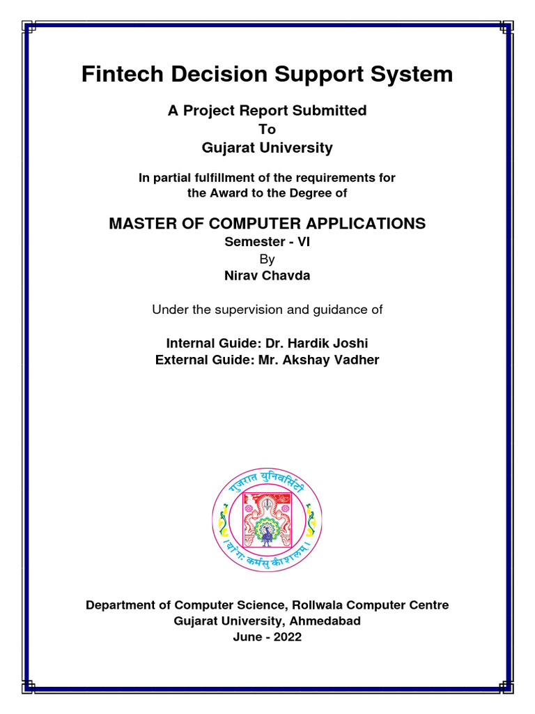 Fintech Decision Support System Report | PDF | Test Driven Development ...