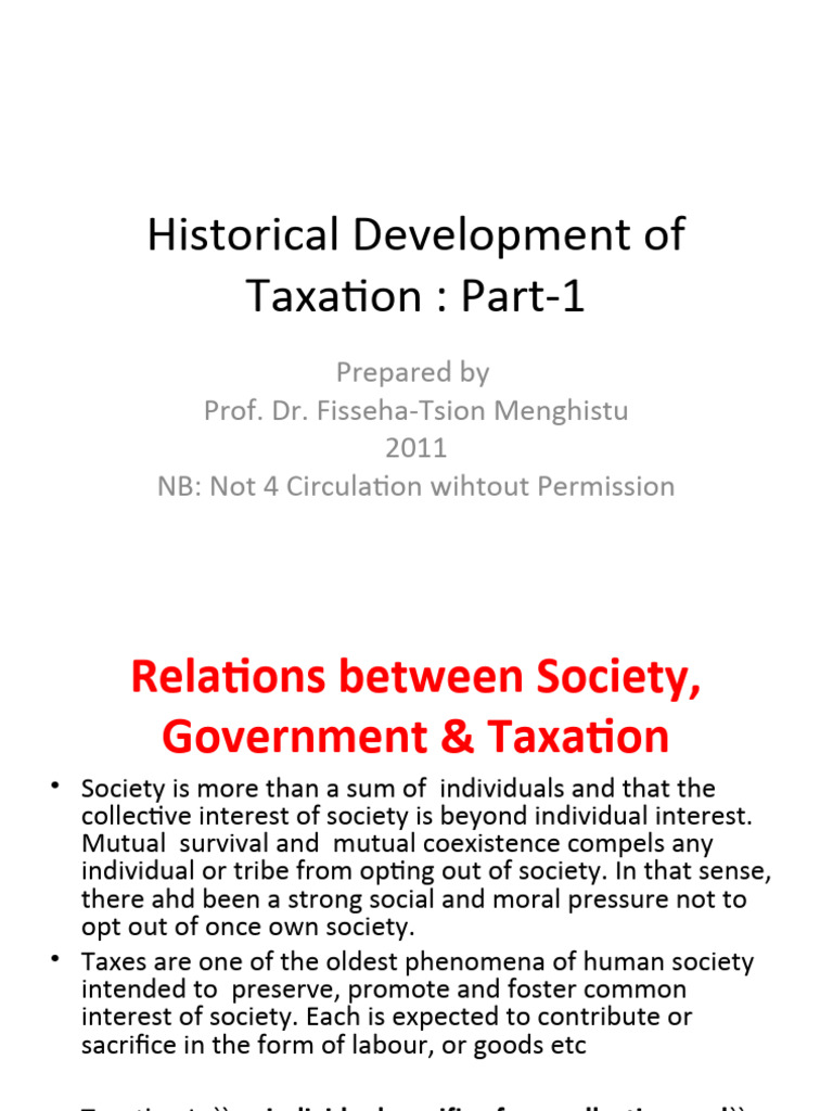 1-Historical Development of Taxation in Europe-Part-1 | Download Free ...