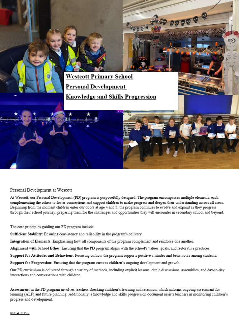 Progression Personal Development | PDF | Curriculum | Well Being