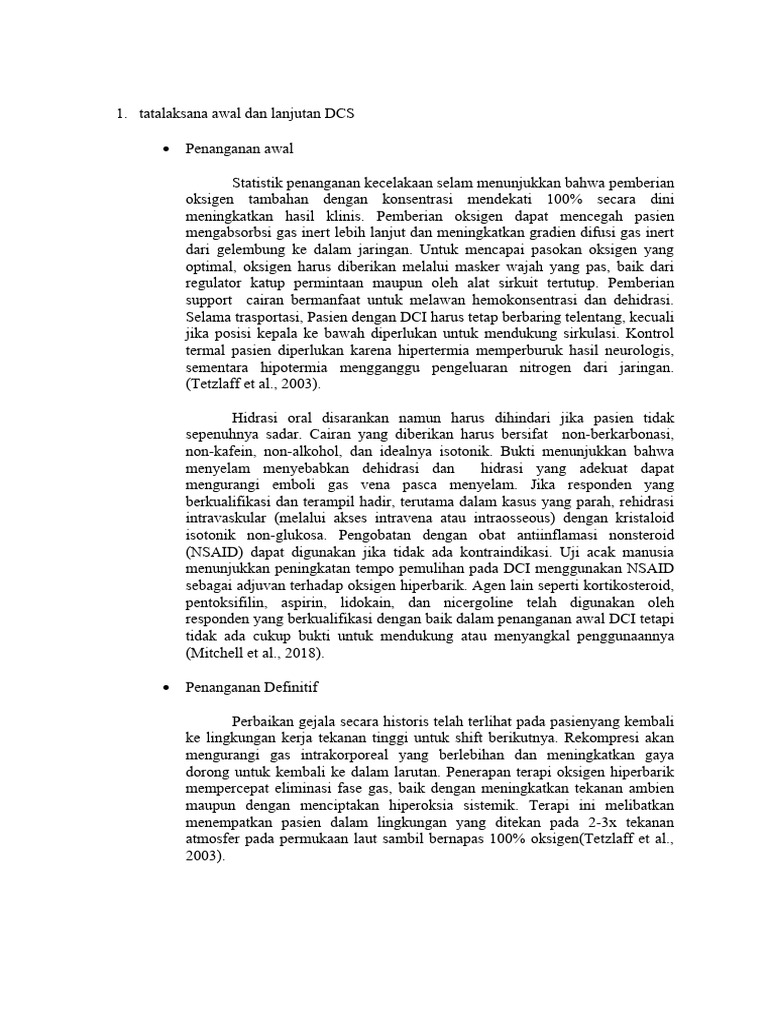 tatalaksana awal dan lanjutan DCS | PDF