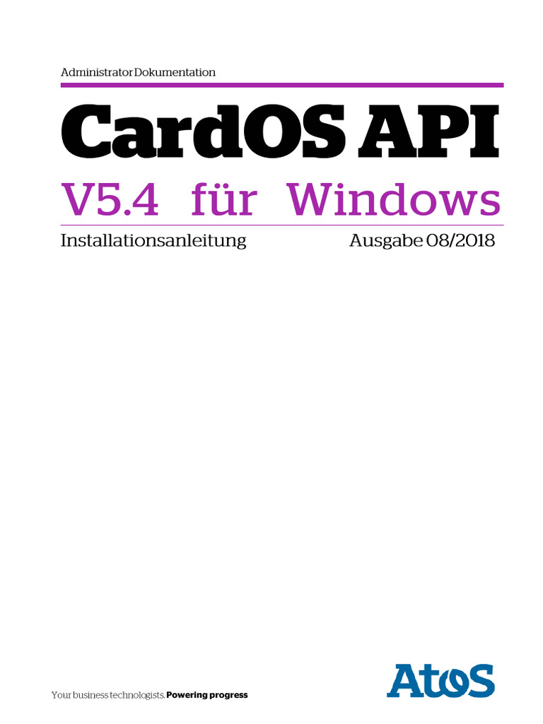 CardOS API - Installationsanleitung | PDF