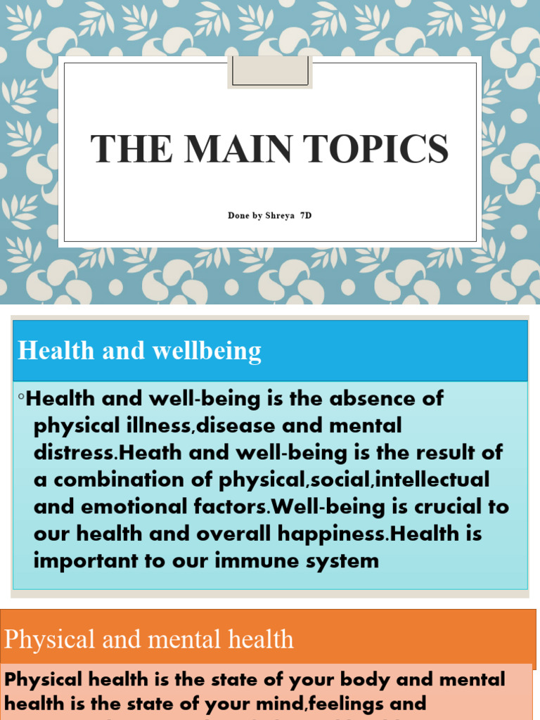 Pshe Work | PDF | Mental Health | Sleep