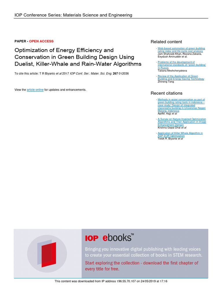 Optimization of Energy Efficiency and Co | PDF | Green Building ...