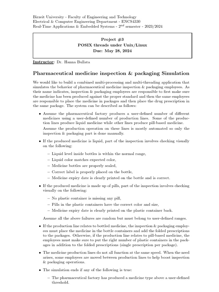 project3_threads | PDF | Computer Engineering | Computing