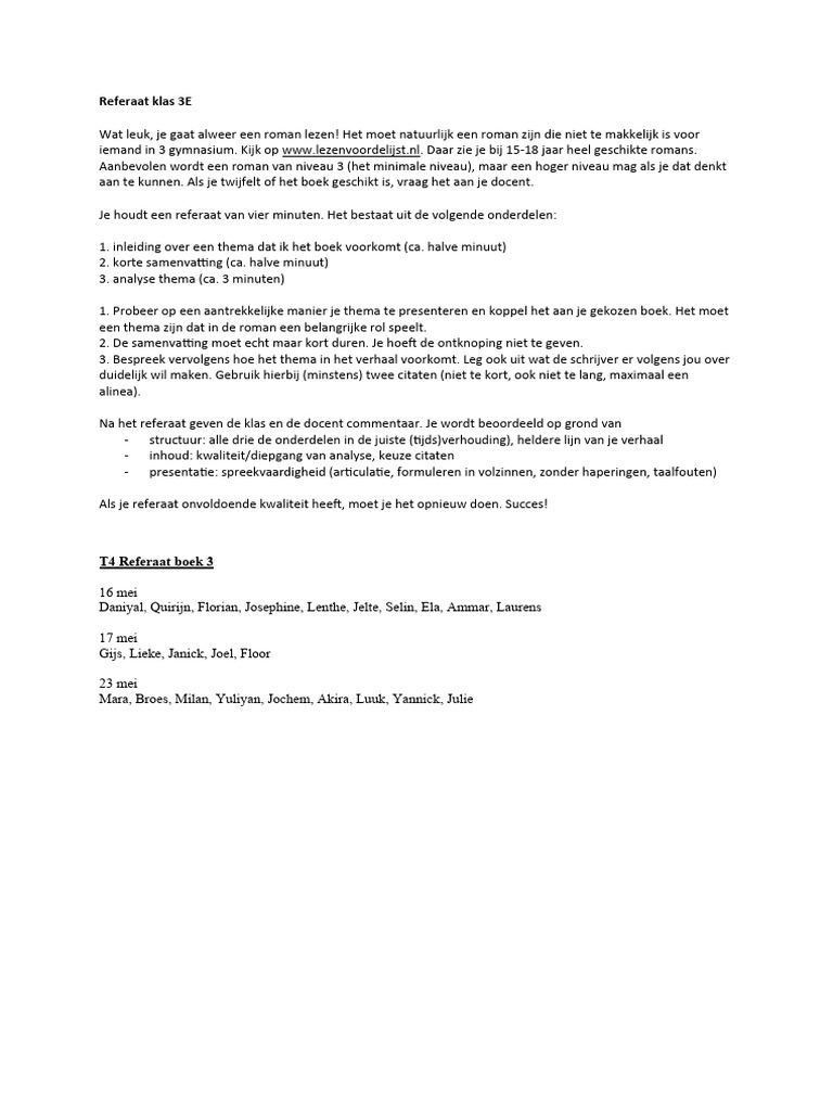Referaat Klas 3E | PDF