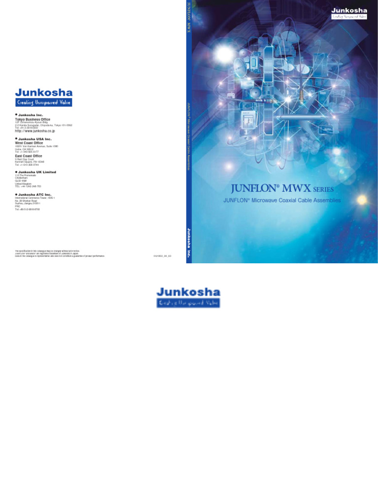 MWX General Catalog | PDF | Coaxial Cable | Microwave