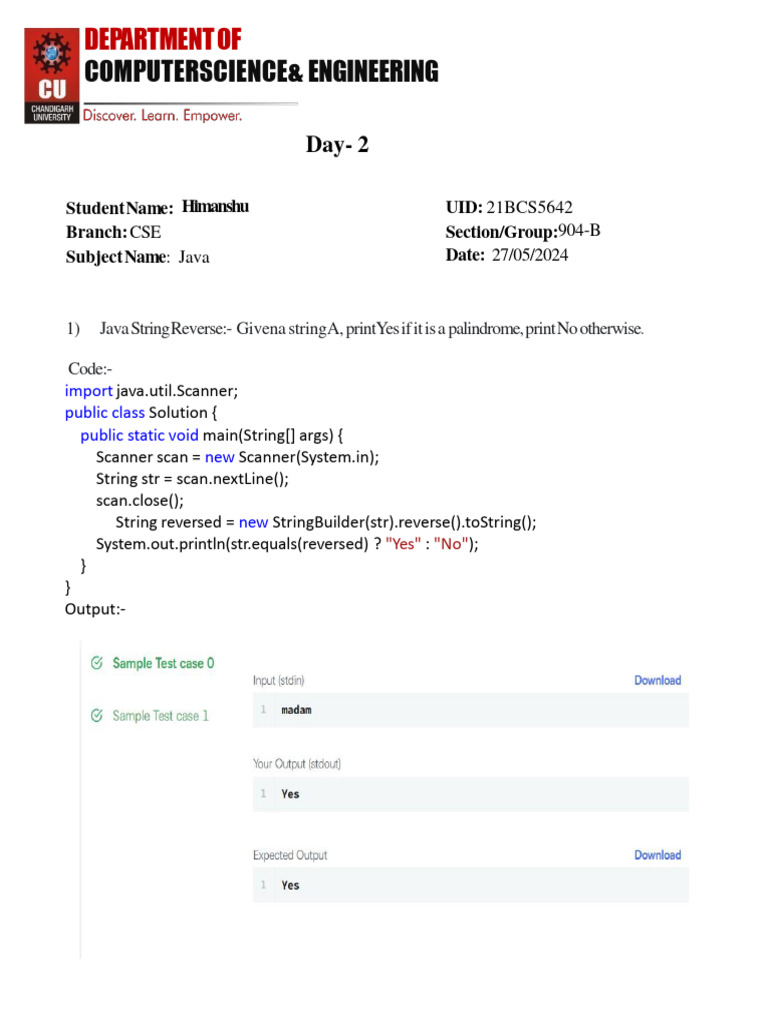 Java (Day 2) | PDF