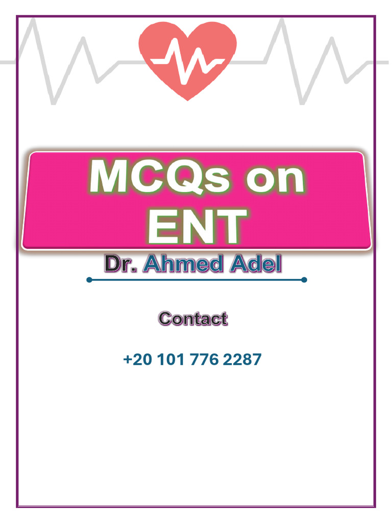MCQs On ENT | PDF | Human Nose | Pneumonia