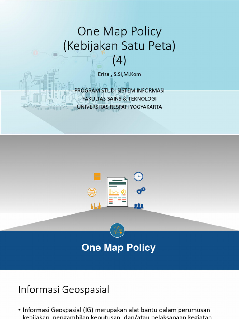 One Map Policy-Sistem Informasi Geografi | PDF
