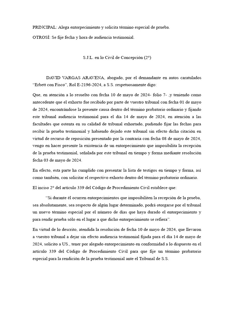 Entorpecimiento Erbett Con Fisco | Descargar gratis PDF | Justicia ...