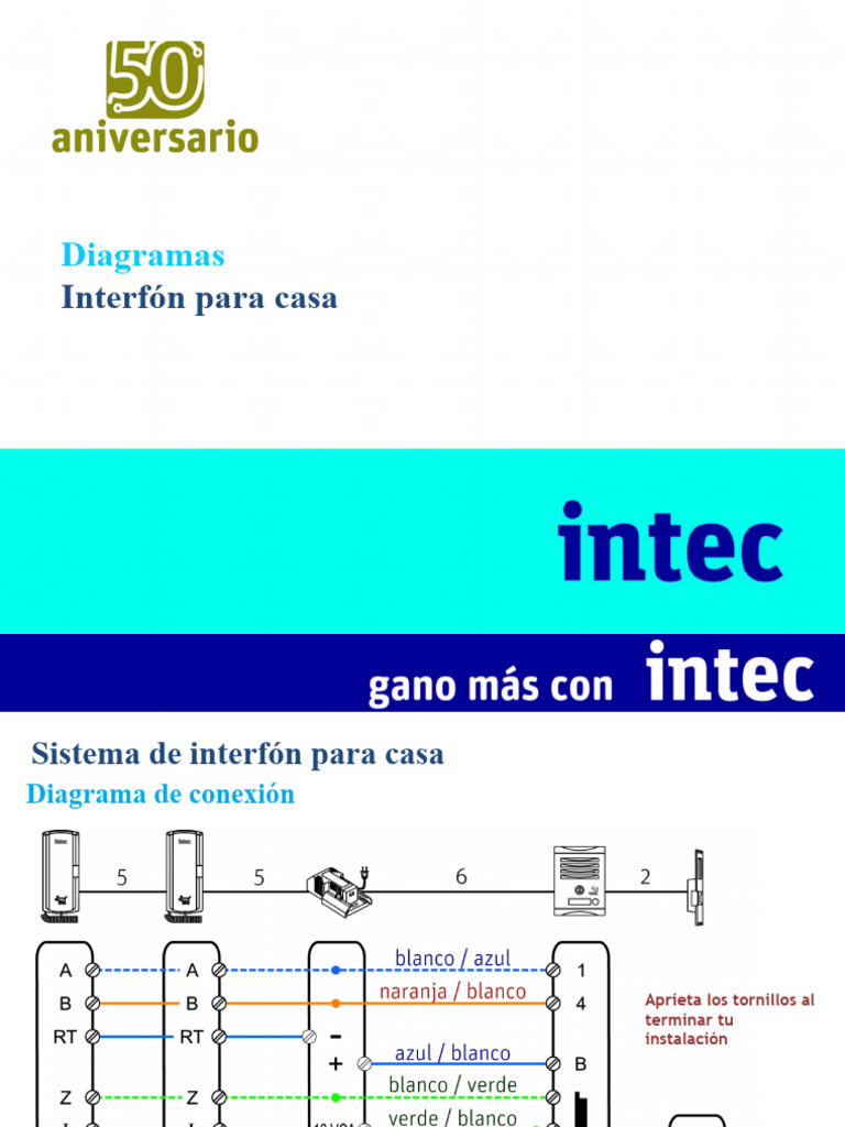 Diagrama Interfón Intec para Edificio | PDF