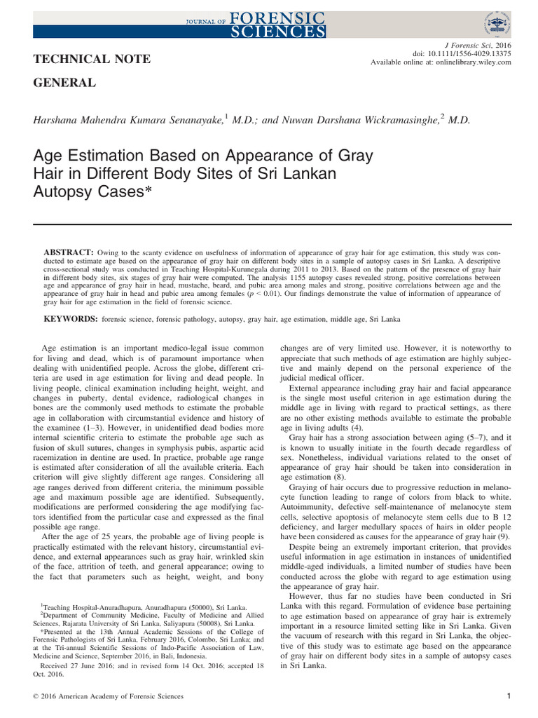 Age Estimation Based on Appearance of Gray | PDF | Scientific Method | Statistical Analysis
