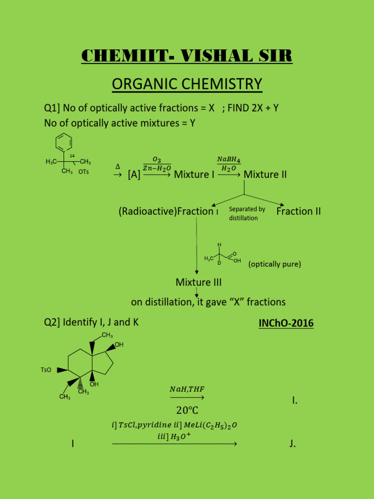 Chemiit Organic | PDF | Physical Sciences | Stereochemistry
