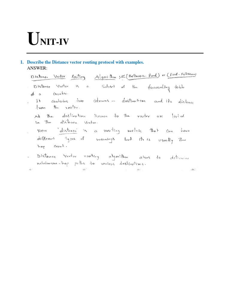 Unit 4 | PDF | Routing | Telecommunications