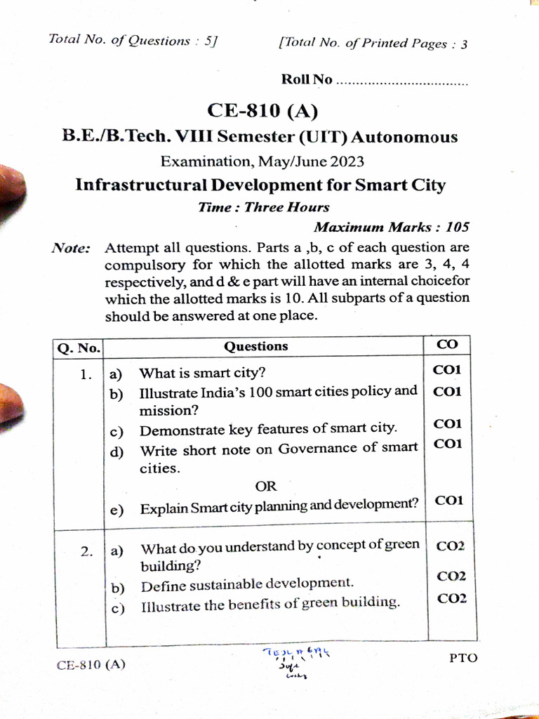 8th Sem Question Papers | Download Free PDF | Truss | Bridge