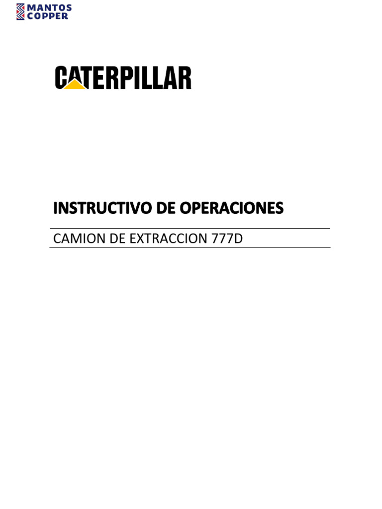Instructivo Caex 777d-785c-789 | PDF | Cambiar | Camión