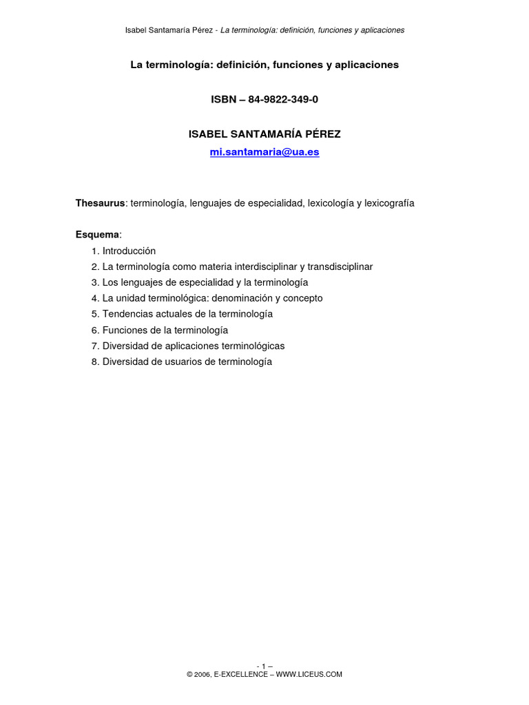 Terminología: Definición y Aplicaciones | PDF | Lingüística | Dialecto