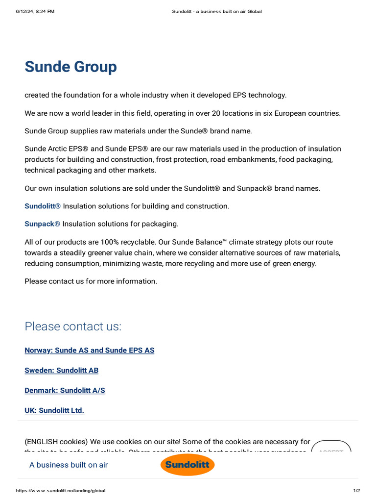 Sundolitt - A Business Built On Air Global | PDF