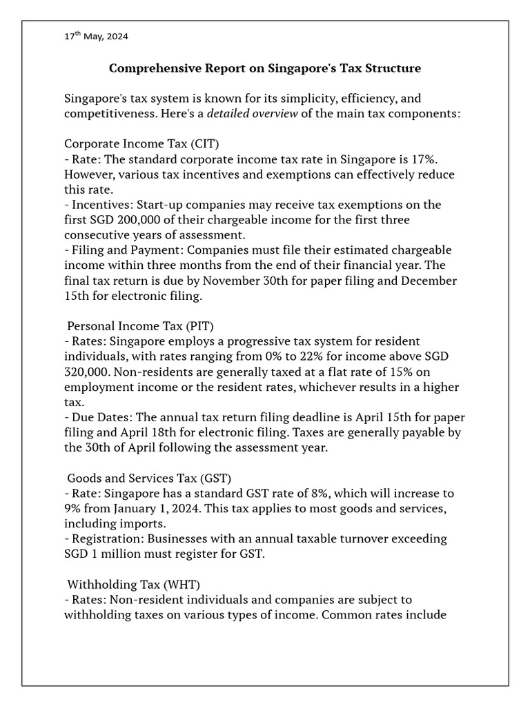 Tax Report | PDF | Taxes | Tax Treaty