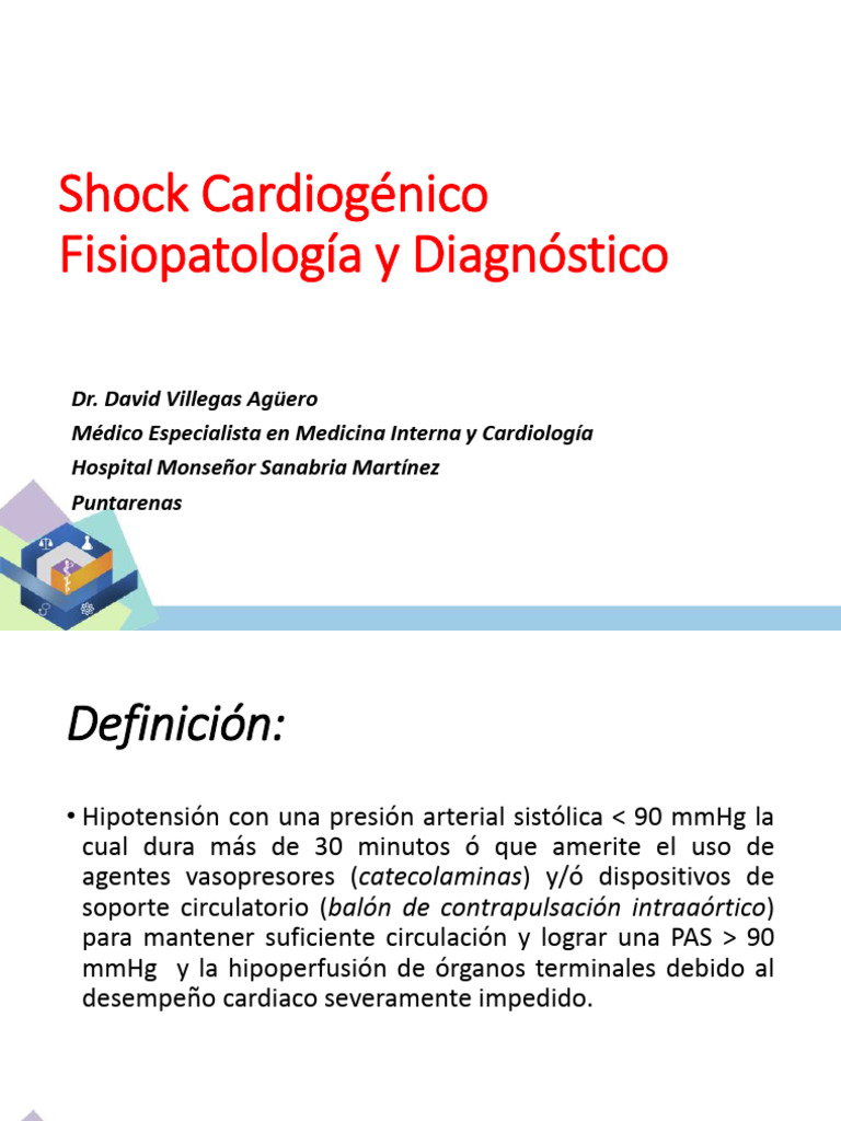 Shock Cardiogénico. Simposio CMC | PDF | Infarto de miocardio | Choque ...